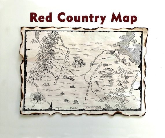 Red Country Map the First Law Map of Far Country and Near - Etsy
