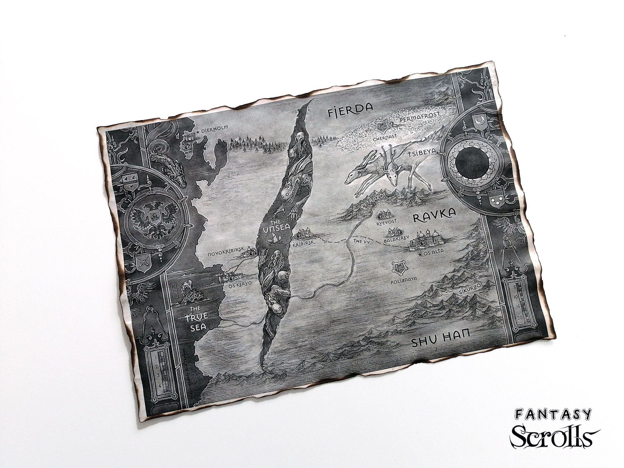 Ravka the Grisha Trilogy Map Grishaverse Map Shadow and Bone - Etsy ...