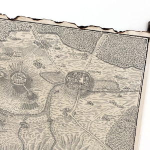 The Heroes Map on Handmade Scroll, the First Law Map, Fantasy Book Map ...