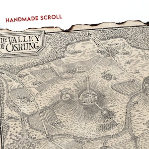 The Heroes Map on Handmade Scroll, the First Law Map, Fantasy Book Map ...