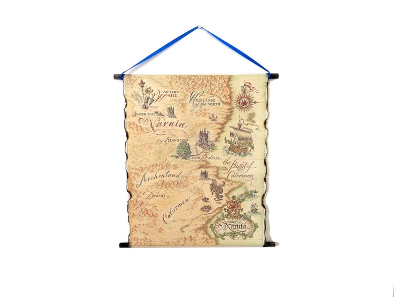 Narnia Map, Handmade Scroll, Chronicles of Narnia, Fantasy Art - Etsy