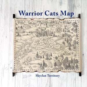 Warrior Cats Map of the Deepsands Gorge - Skyclan Territory Map, Warrior Book Map, Skyclan's ...