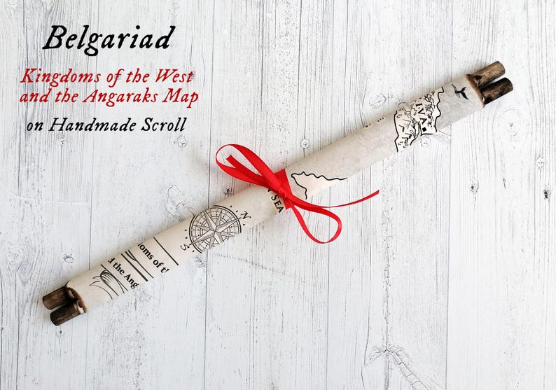 Belgariad Map on Handmade Scroll, Fantasy Art Bookish Gift - Etsy