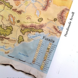 Faerûn Color Scroll Map, Dnd Map of Faerun, Forgotten Realms Map ...