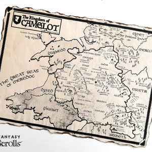 The Kingdom of Camelot Map, the Kingdoms of Albion, King Arthur and ...