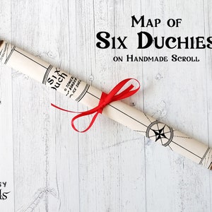 Map of Six Duchies, the Realm of the Elderlings Map on Handmade Scroll ...