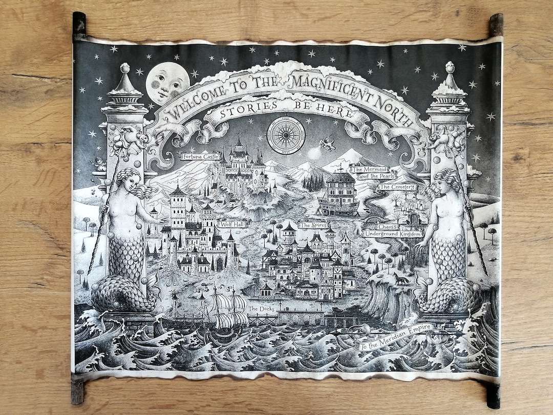 The Magnificent North Map on Handmade Scroll, Caraval Map, Once Upon a ...