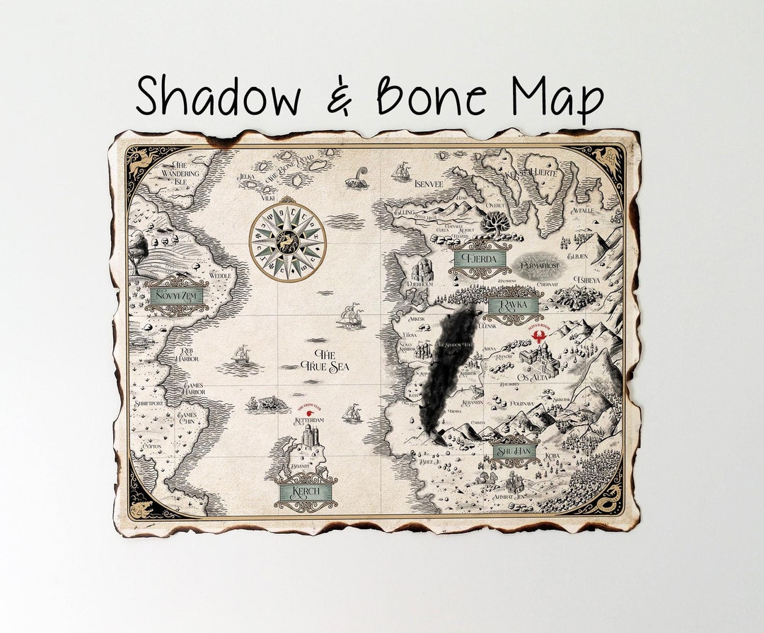 Shadow and Bone Color Map to Frame With Burned Edges, Grisha Trilogy ...