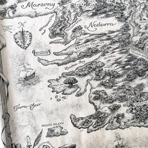 Endling Map on Handmade Scroll, the Kingdom of Nedarra Map, Endling ...
