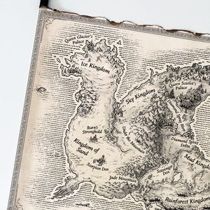 Map of Pyrrhia on Handmade Scroll, Inspired by Wings of Fire Book Map ...