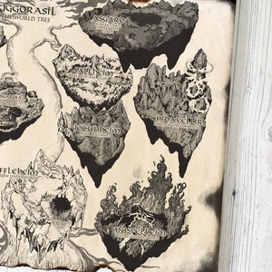 Handmade Yggdrasil Map Scroll, Norse Mythology Decor - Etsy
