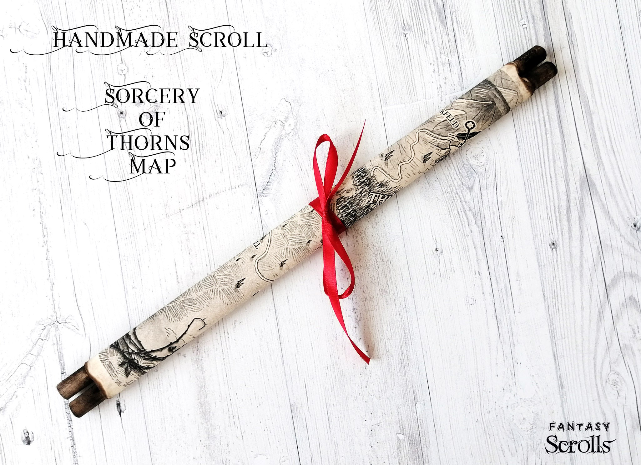 Sorcery of Thorns Map on Handmade Scroll Kingdom of - Etsy