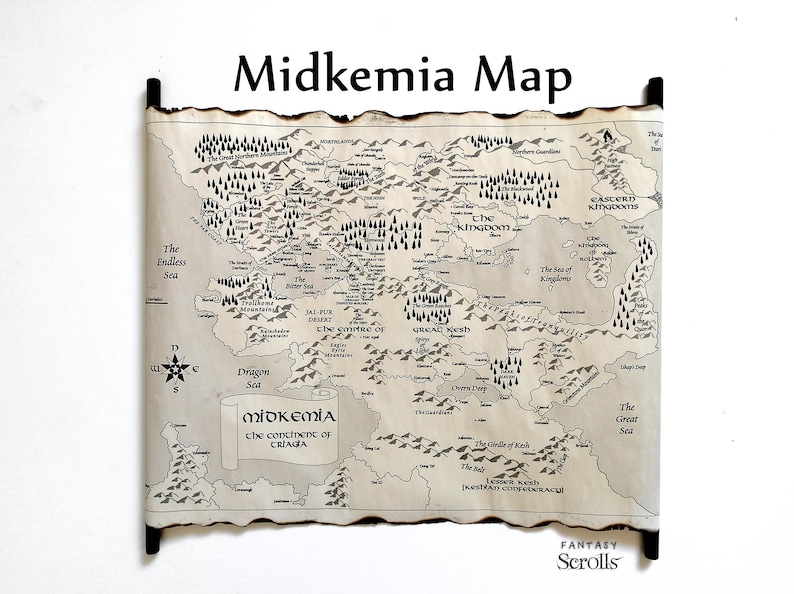 The Riftwar Cycle Map Midkemia Map Magician Map Silverthorn - Etsy