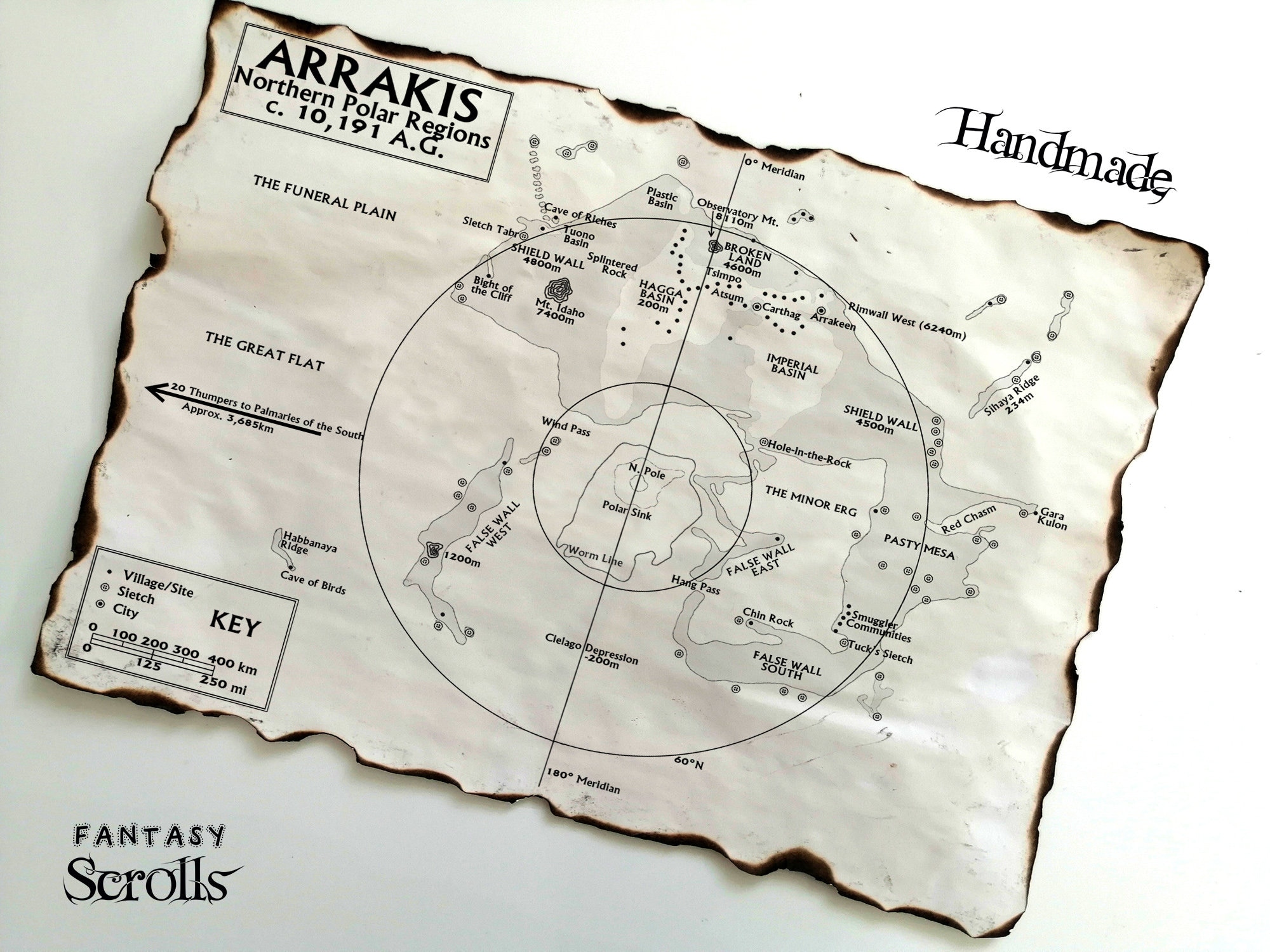 DUNE Map Arrakis Map of Northern Polar Regions - Etsy Ireland