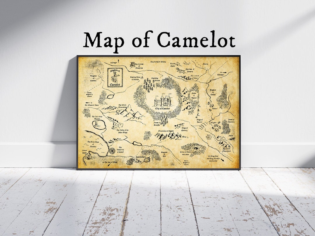 FREE SHIPPING - Map of Camelot Poster, Kingdom of Camelot, Merlin Map ...