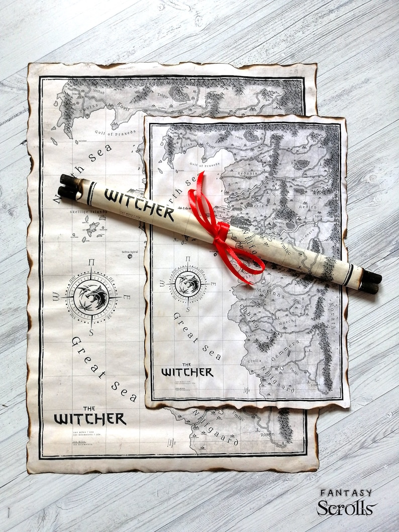 The WITCHER World Map Northern Kingdoms Map the Continent - Etsy
