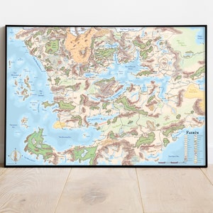 Faerûn Map, Forgotten Realms Map, Dnd Map of Faerun, Map of Faerun ...