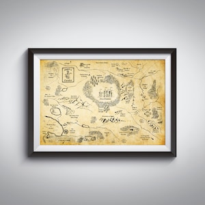 Camelot Map Poster – King Arthur's Kingdom Art Print - Etsy