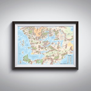 Faerûn Map, Forgotten Realms Map, Dnd Map of Faerun, Map of Faerun ...