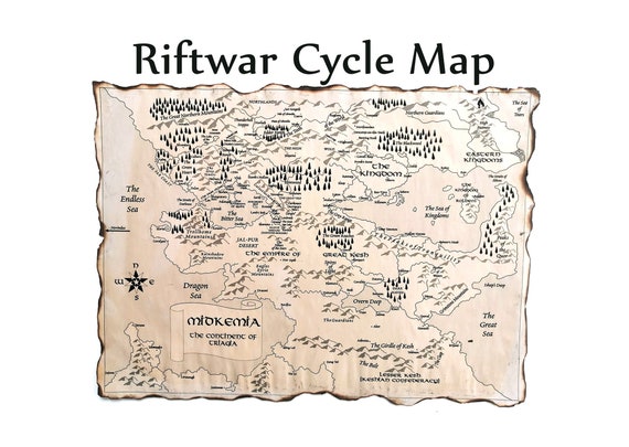 The Riftwar Cycle Map Midkemia Map Magician Map Silverthorn | Etsy