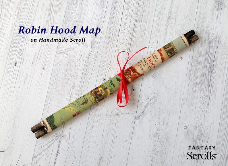 Robin Hood Map of Sherwood Forest, Prince of Thieves Art - Etsy