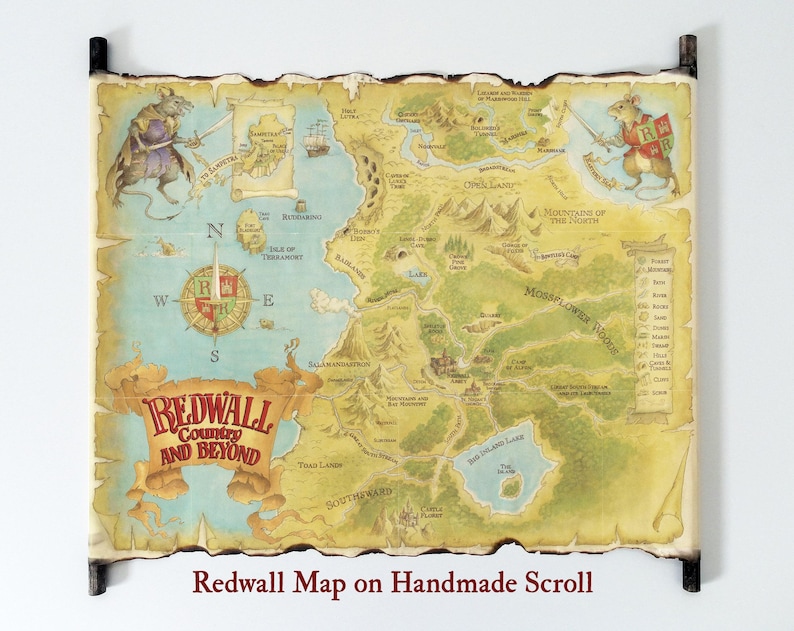 Redwall Abbey Map Scroll, Handmade Redwall Saga Gift - Etsy