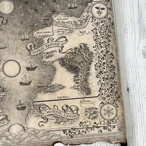 FREE SHIPPING - Prythian Map, Acotar Map on Handmade Scroll, A Court of ...