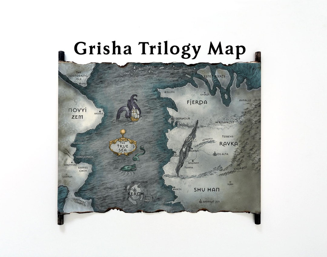 FREE SHIPPING, Grishaverse Color Map, Shadow and Bone Map, the Grisha ...