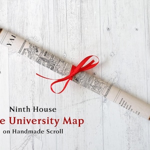 Ninth House Yale Map, Handmade Scroll, Bookish Gift - Etsy
