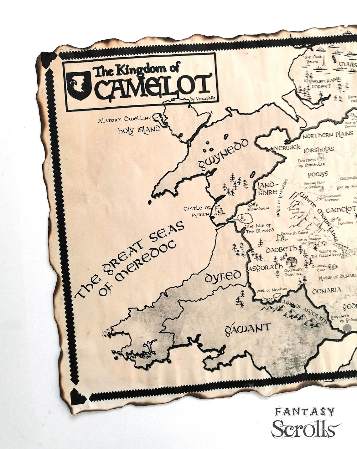 The Kingdom of Camelot Map, the Kingdoms of Albion, King Arthur and ...