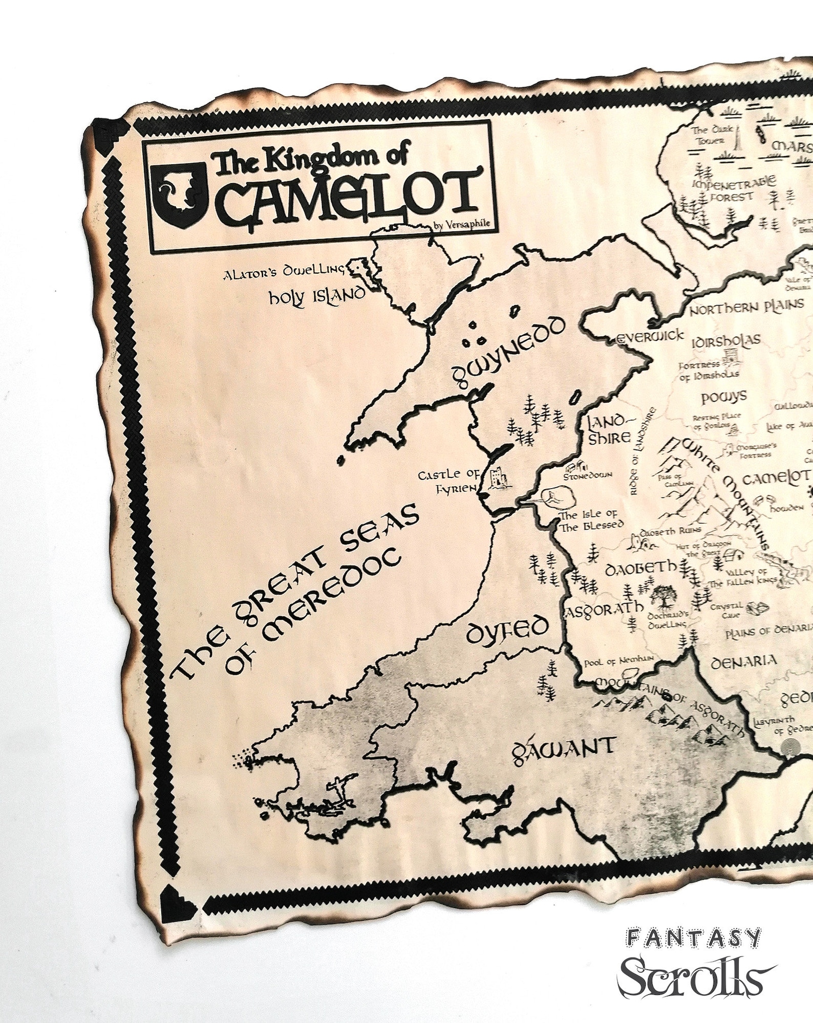 The Kingdom of Camelot Map, the Kingdoms of Albion, King Arthur and ...