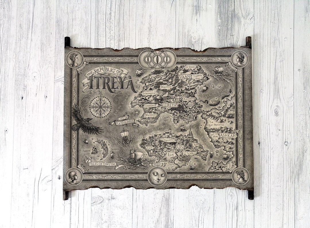 The Republic of Itreya Map, Nevernight Map, Godsgrave Map, Fantasy Map ...