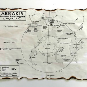 Mapa de DUNE, Mapa de Arrakis de las regiones polares del norte, Mapa ...