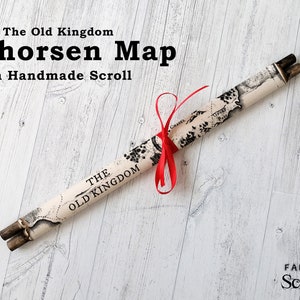 Abhorsen Map, Sabriel Book Map, the Old Kingdom Map on Handmade Scroll ...