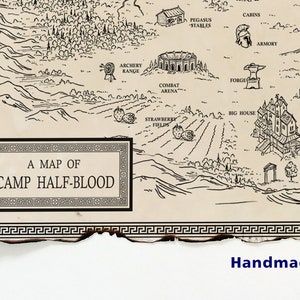 Camp Half-blood Map HANDMADE SCROLL, Percy Jackson Map, Heroes of ...