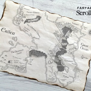 Throne of Glass Map, Erilea, Aged Paper Print - Etsy