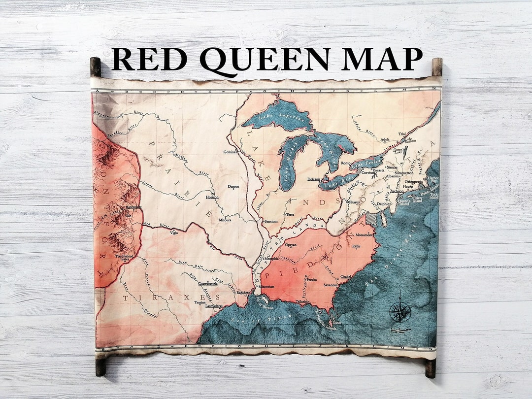 RED QUEEN MAP, Map of Red Queen's Kingdom of Norta, Glass Sword, King's ...