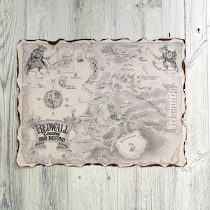 Redwall Map on Handmade Scroll, Redwall Abbey, Book Lover Gift - Etsy