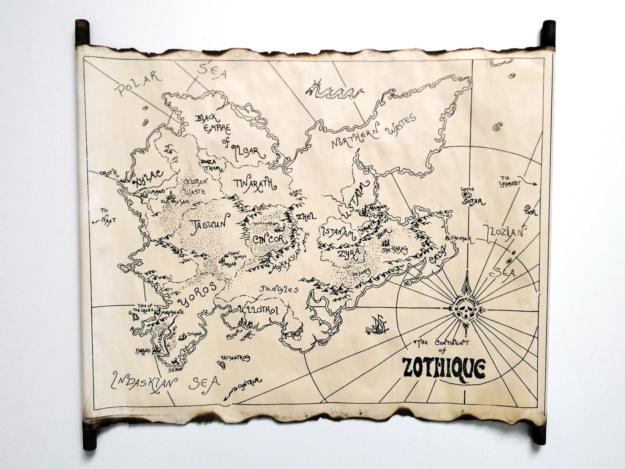 Map of Zothique Clark Ashton Smith Map Zothique Cycle Map - Etsy Hong Kong