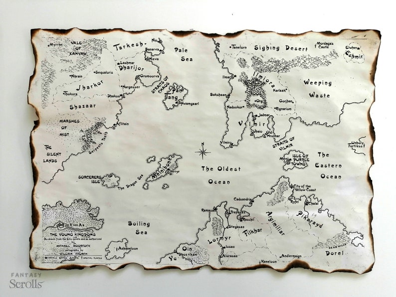 Elric's World Map the World of Melniboné and the Young - Etsy Australia