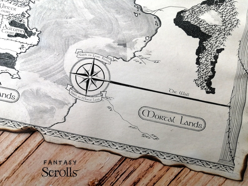 Map of Prythian ACOTAR Map Realm of Faeries Map A Court of - Etsy Singapore