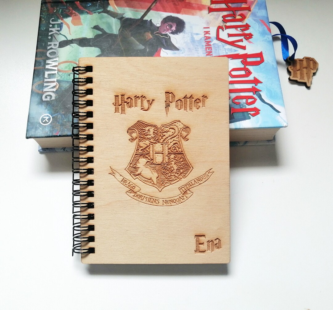 Wizarding Inspired Wooden Notebook, Can Be Personalised, Size A6 ...