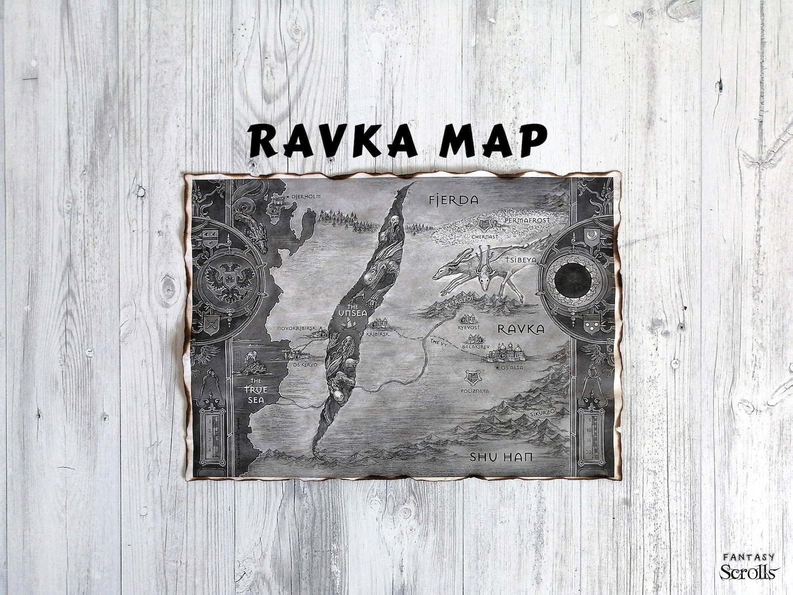 Ravka Map, Grishaverse Shadow and Bone Map, Fantasy Art Print - Etsy
