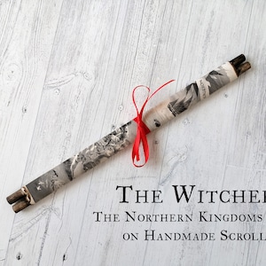 Map of Witcher World, the Continent Map on Handmade Scroll, Map of ...