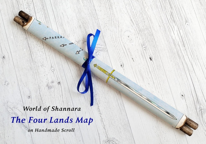 Handmade Shannara Map Scroll, Terry Brooks Four Lands Map - Etsy Australia