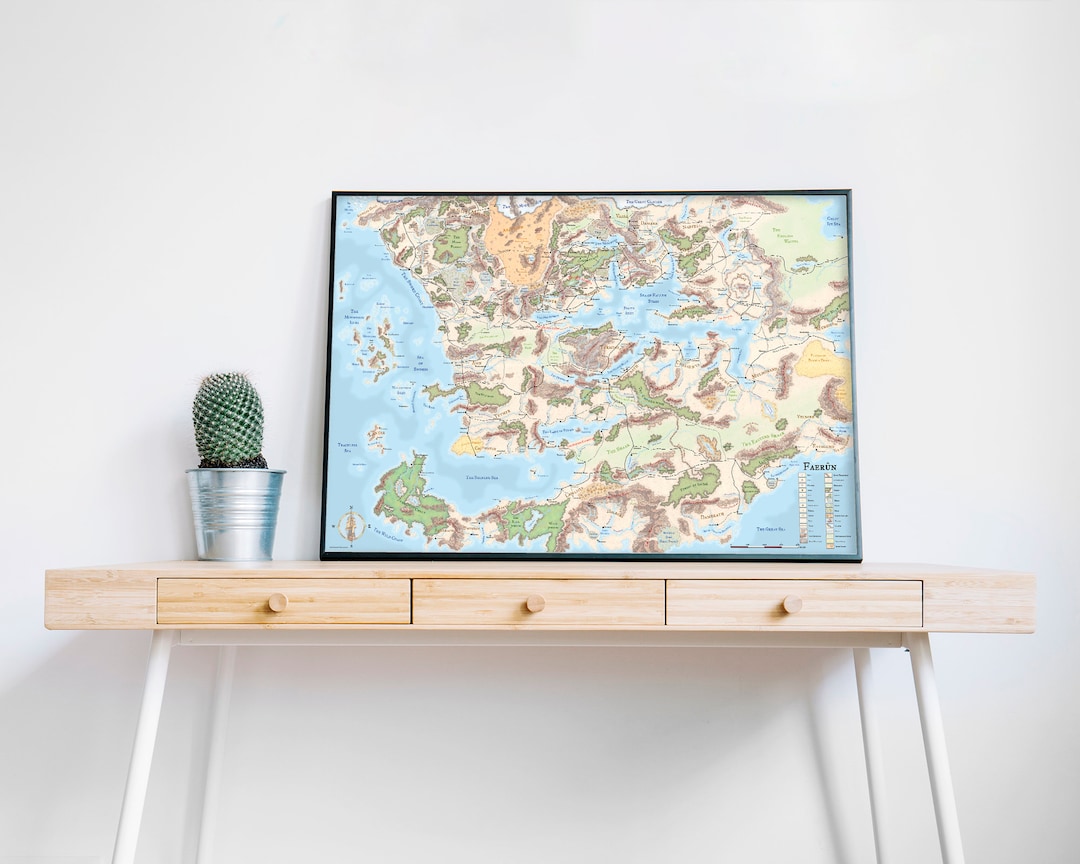 Faerûn Map, Forgotten Realms Map, Dnd Map of Faerun, Map of Faerun ...