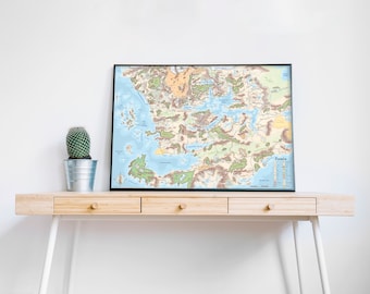Faerun Map From Forgotten Realms Poster - Etsy