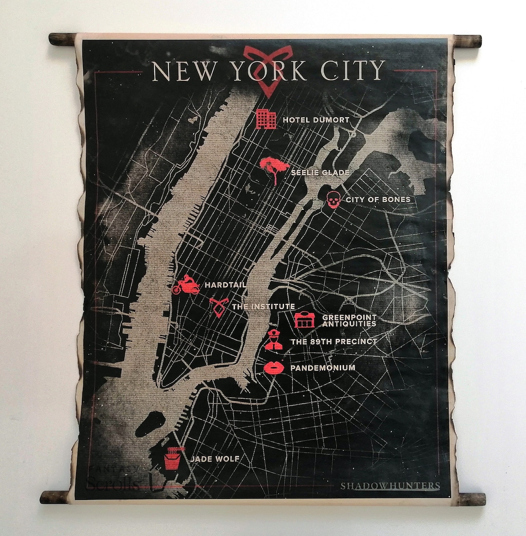 The Mortal Instruments New York City Map, Shadowhunters Map, NY Map the ...