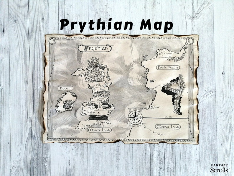 Map of Prythian ACOTAR Map Realm of Faeries Map A Court of - Etsy Canada
