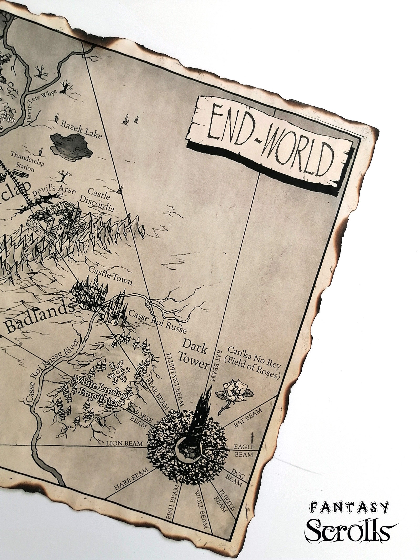 End-world Map the Dark Tower Map the Gunslinger Map Mid - Etsy Ireland